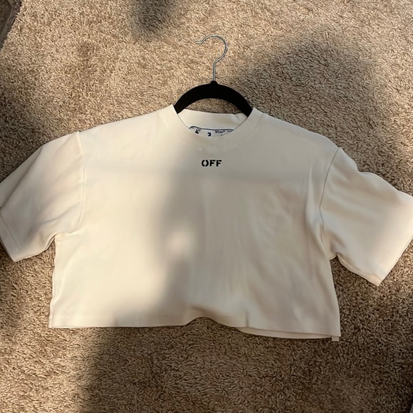 Off-White | Tops | Offwhite Crop Top | Poshmark